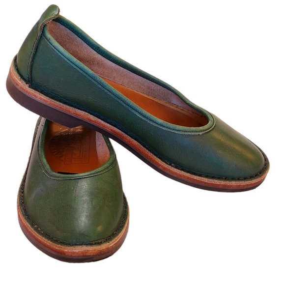 Fairheads Leather Works | Shoes | Fairheads Green Leather Slip On Shoes ...